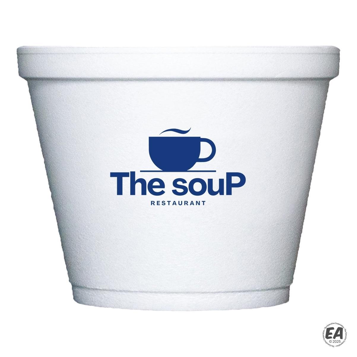 Promotional 24 oz. White Styrofoam Food Container - Printed ...