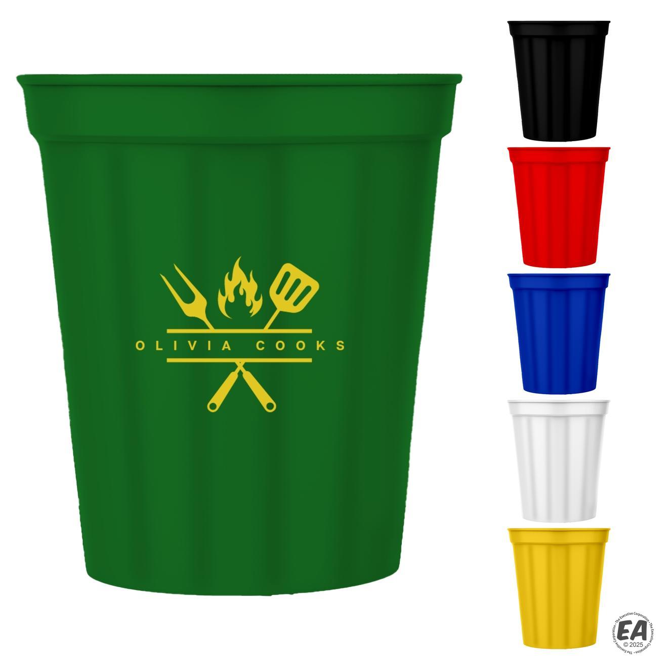 Customized 16 oz. Fluted Stadium Cup | Promotional Plastic Cups ...