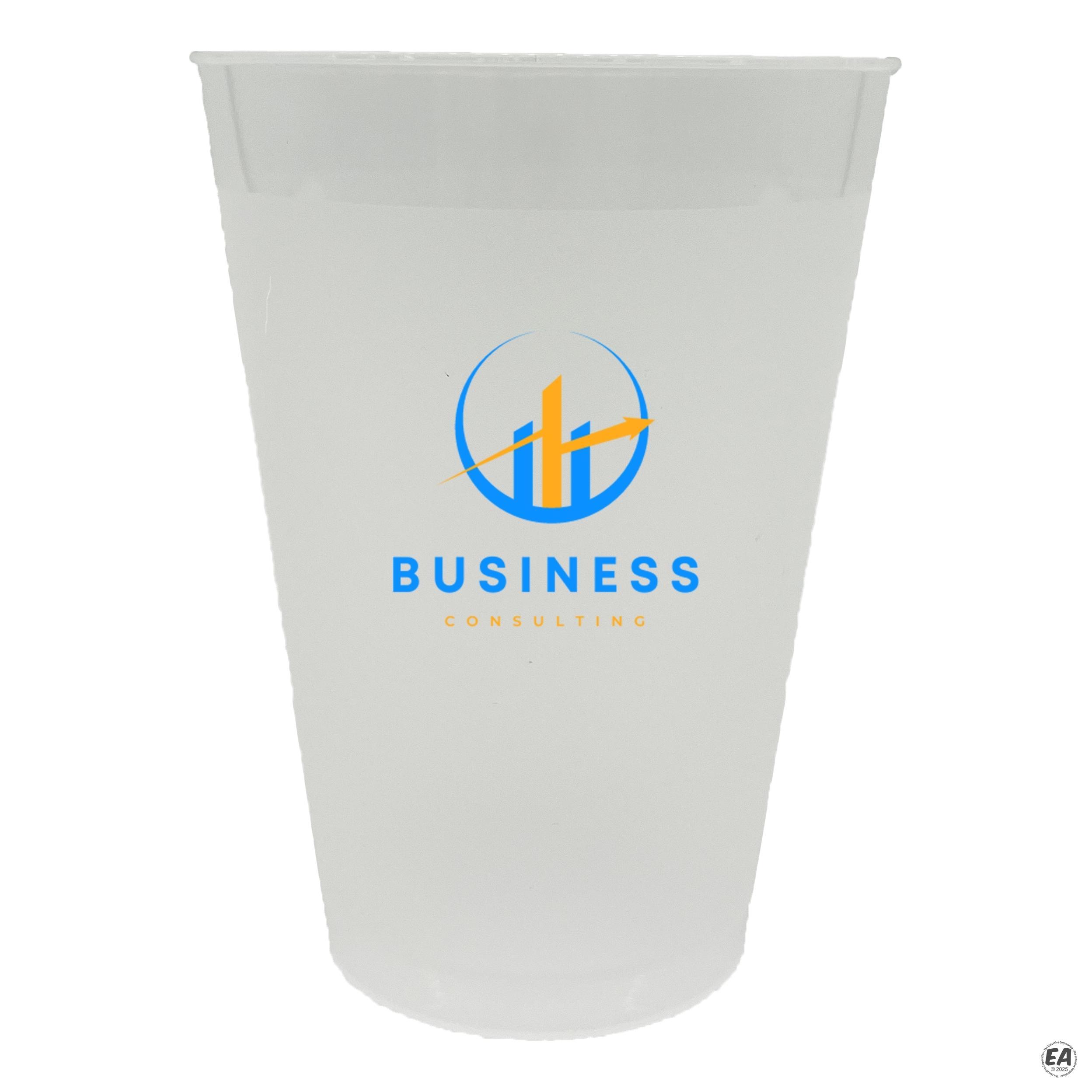 Customized 12 oz. Frosted Unbreakable Plastic Disposible Cup - Printed ...