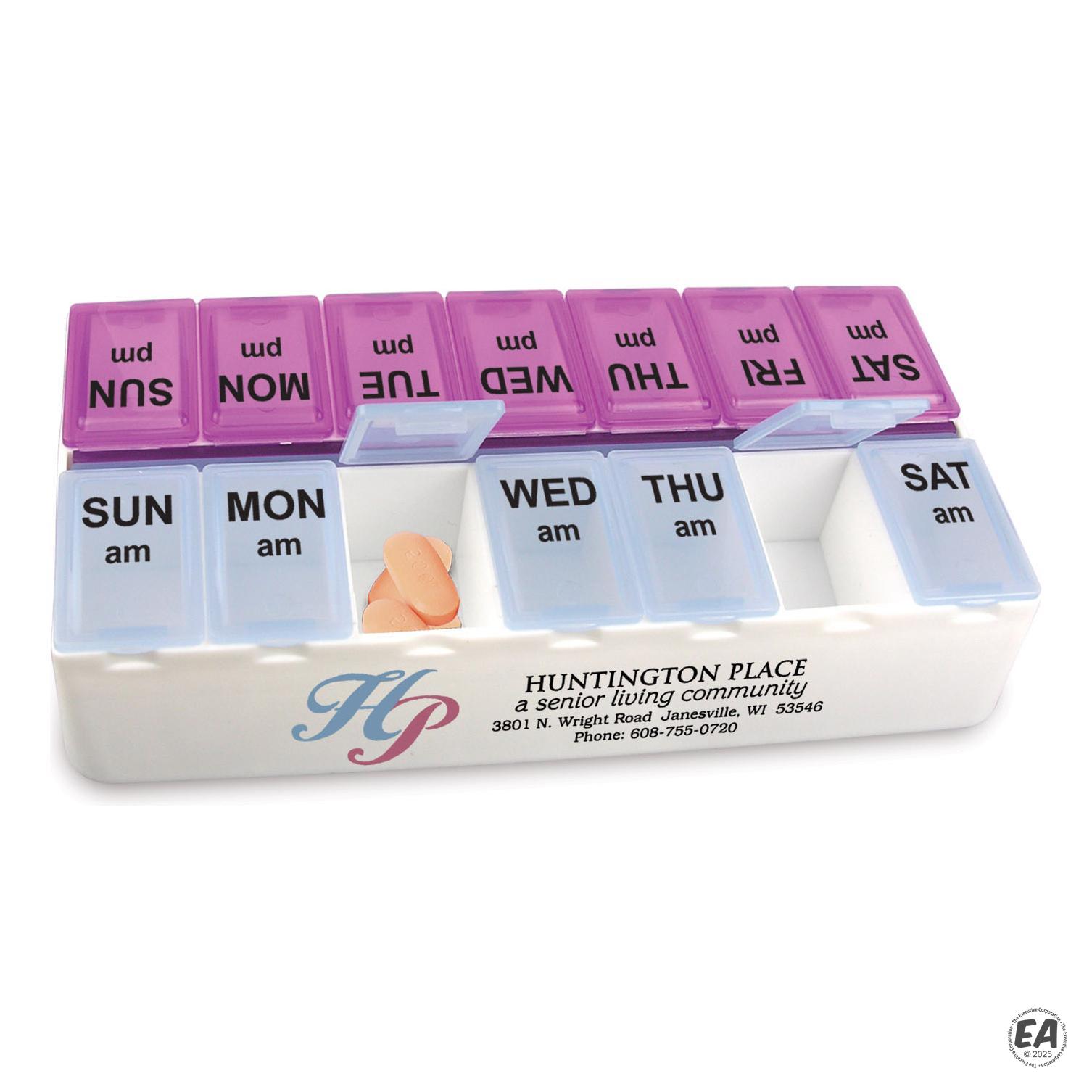 Custom Daily Reminder 7-Day Medicine Tray | Promotional Pill Cases ...
