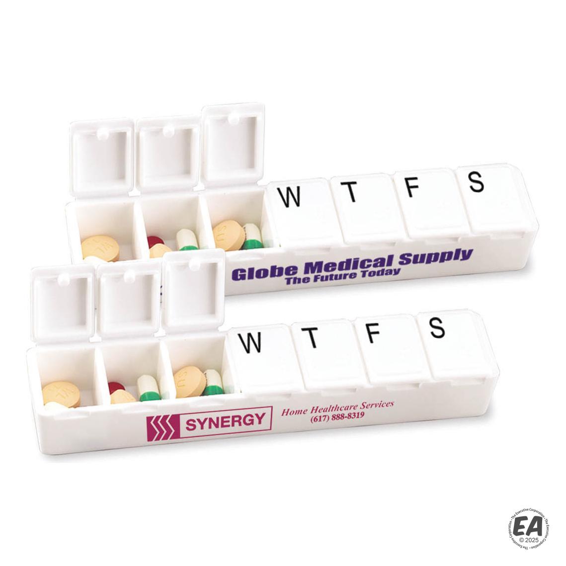 Custom Carry Along All-Week Pill Box | Customized Pill Cases | Branded ...