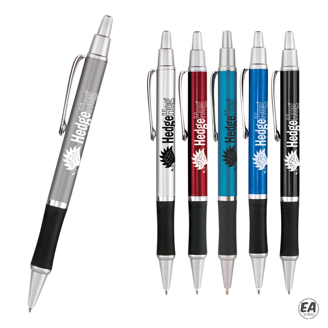 Custom Hedgehog Metallic Gripper Pen | Promotional Click Pens ...