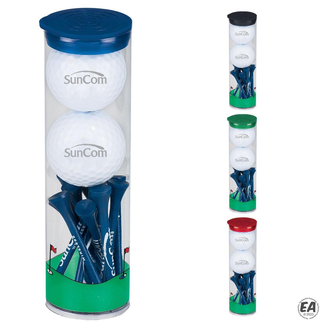 Customized Golf Tournament Kit: Clear Tube with 2 Wilson Ultra Golf ...