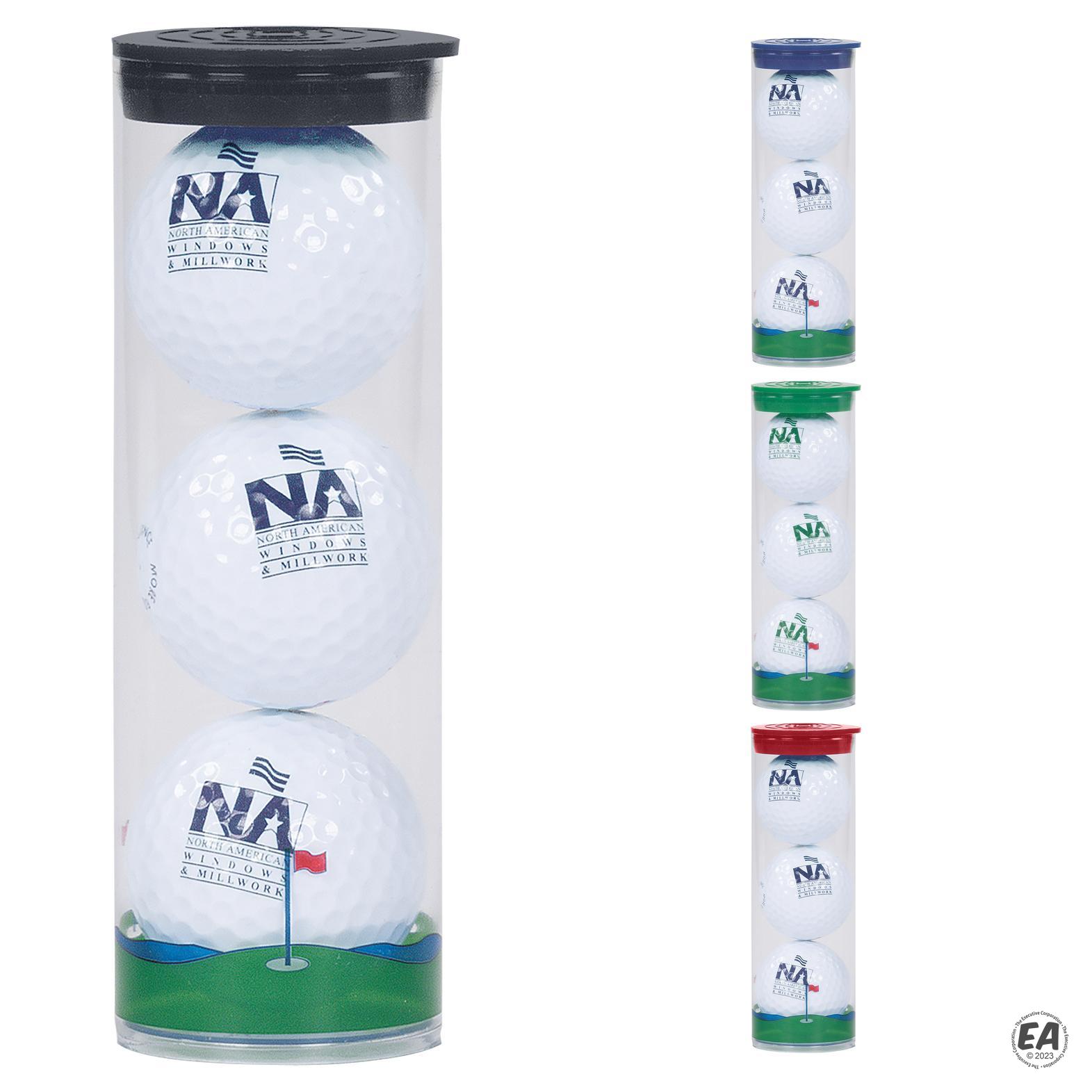 Custom Golf Tournament Kit: Clear Tube with 3 Titlest Pro V1 Golf Balls ...