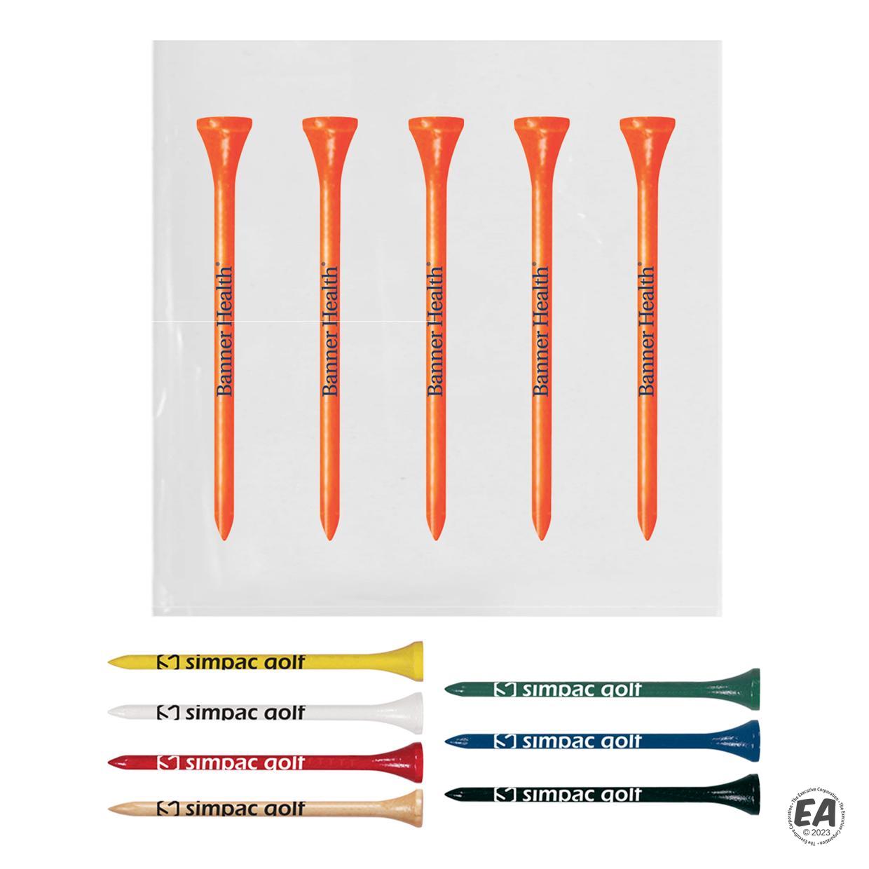 Customized Golf Pack: 5 Plus Golf Tees | Promotional Golf Tees ...