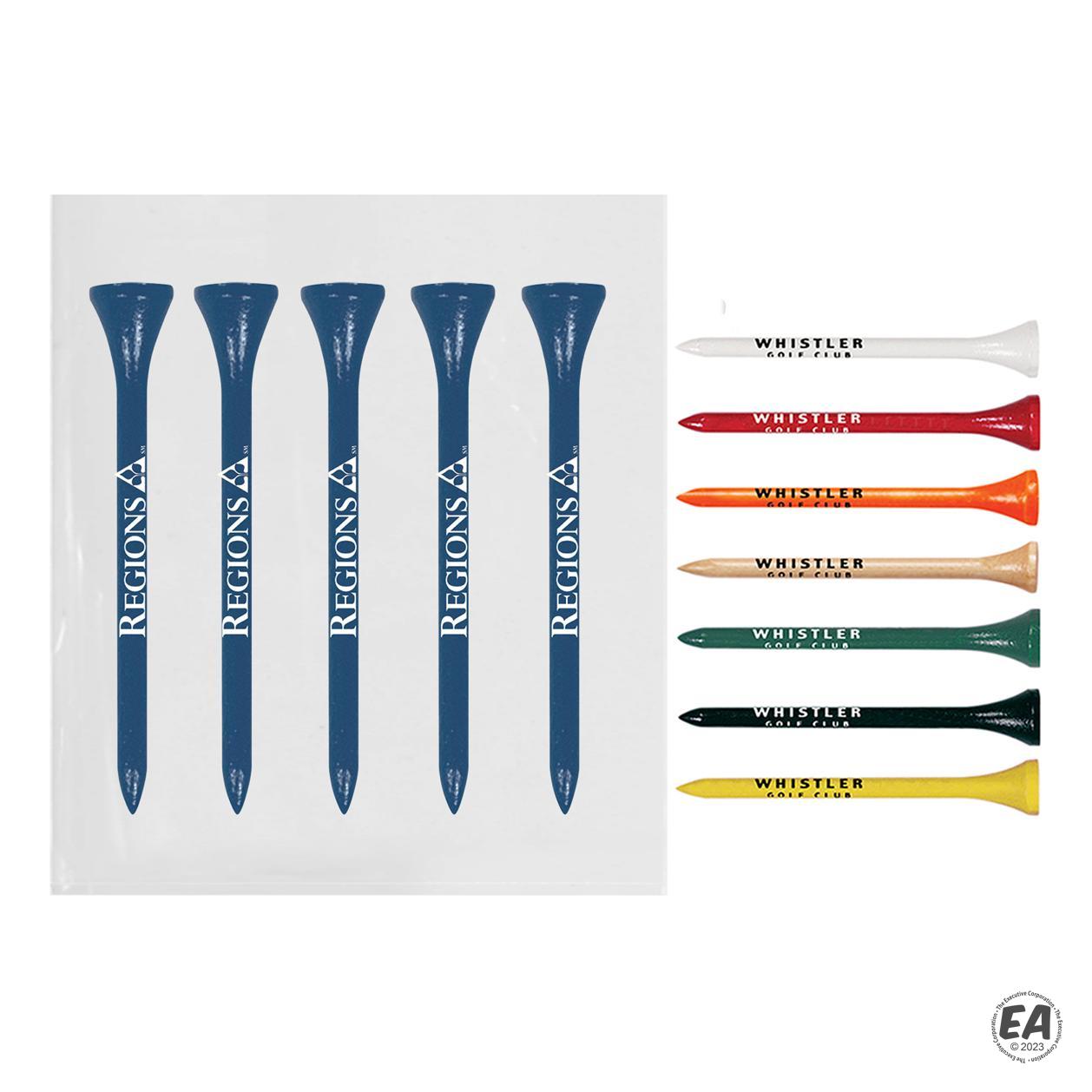Customized Golf Pack: 5 Tall Golf Tees | Promotional Golf Tees ...