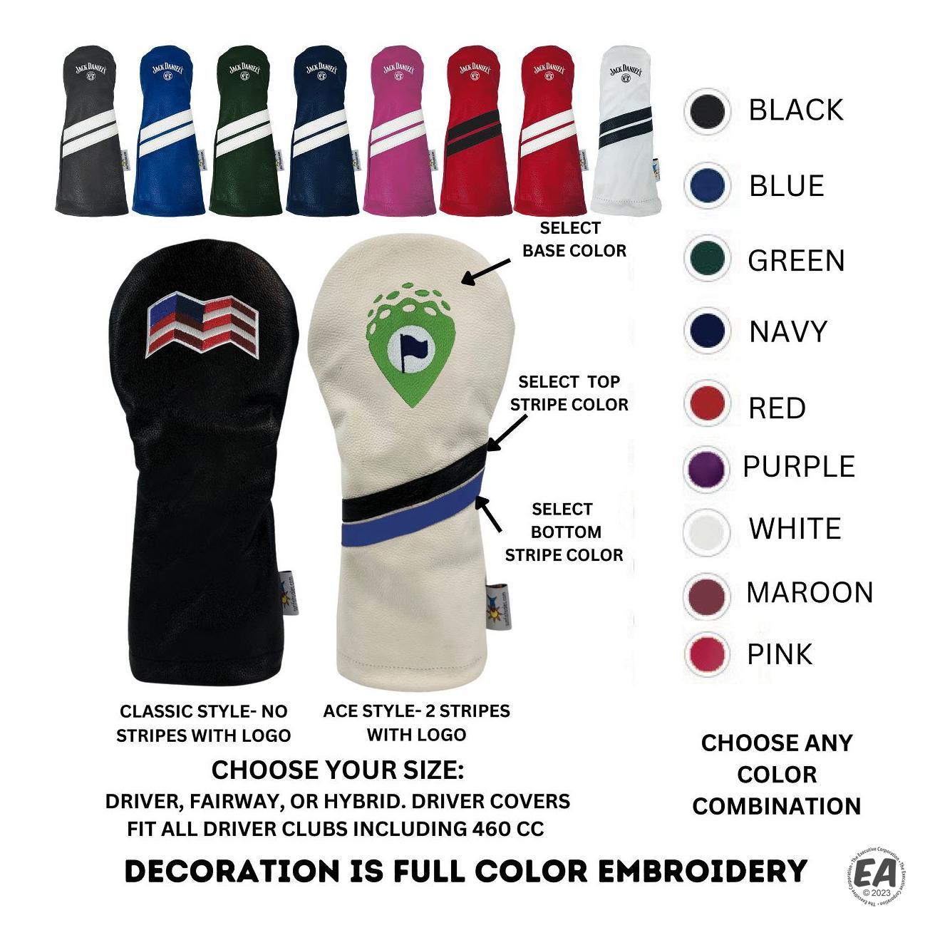 Customized Sunfish Leather Fairway Head Cover | Promotional Golf ...