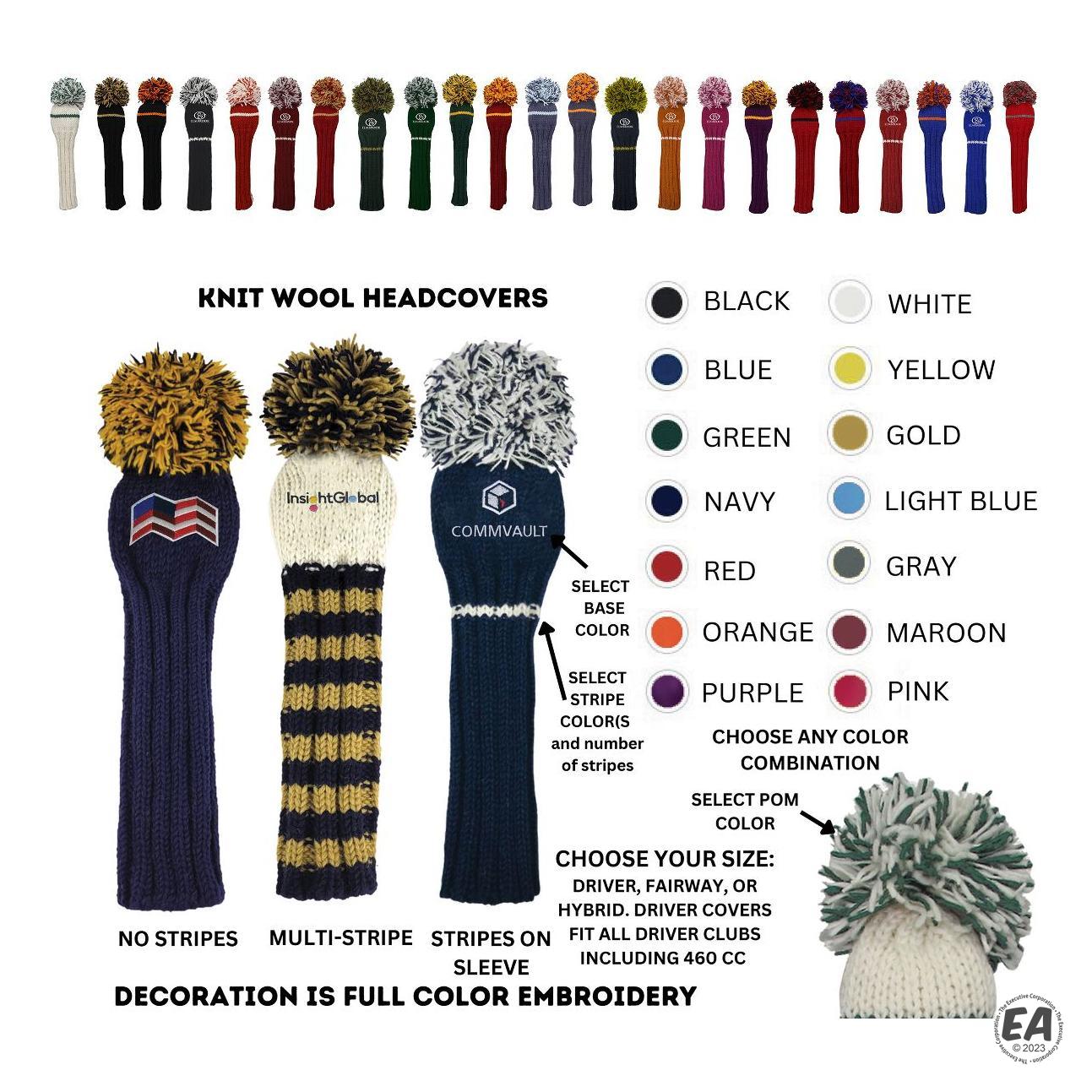 Customized Sunfish Knit Driver Head Cover | Promotional Golf ...