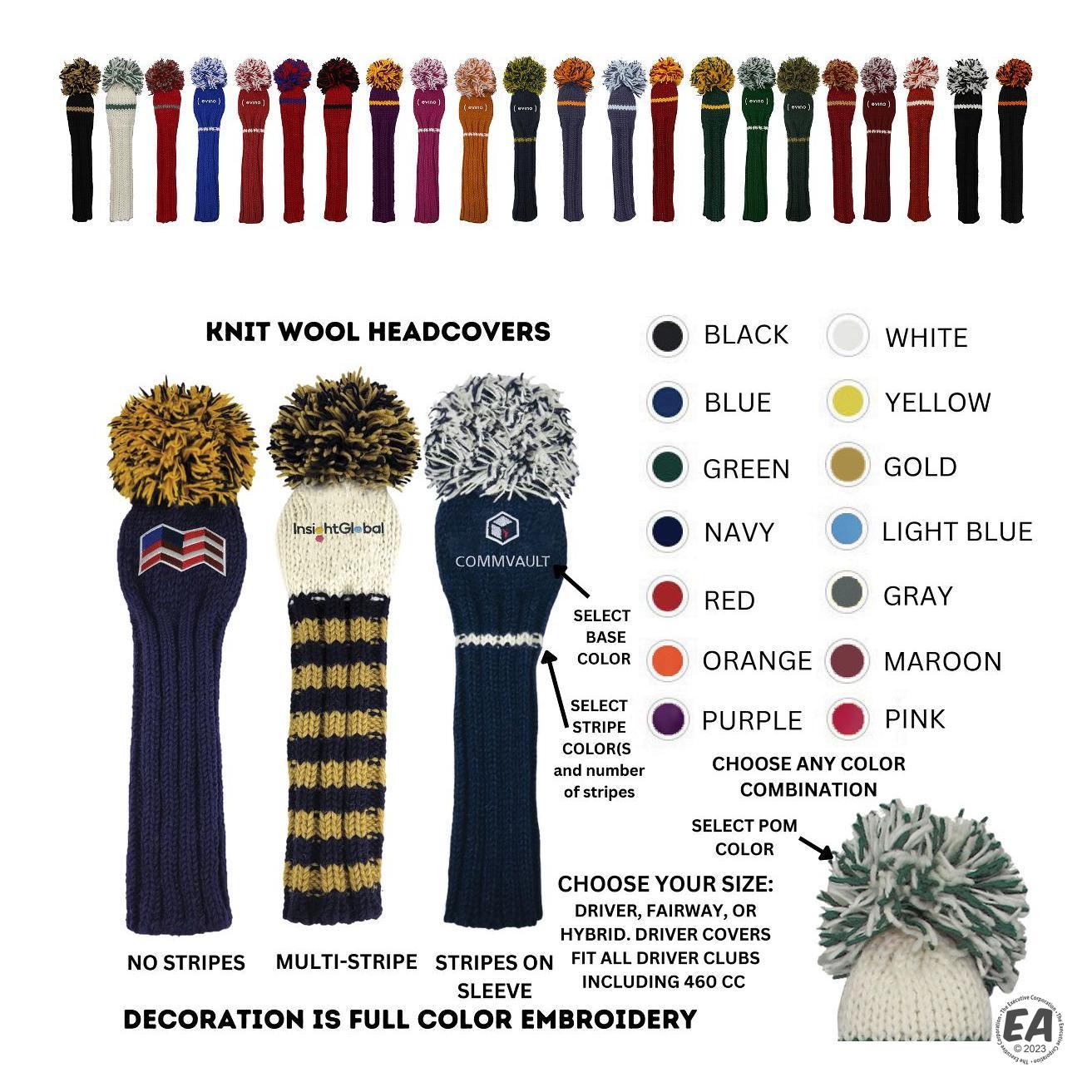 Customized Sunfish Knit Hybrid Head Cover | Custom Golf Accessories ...