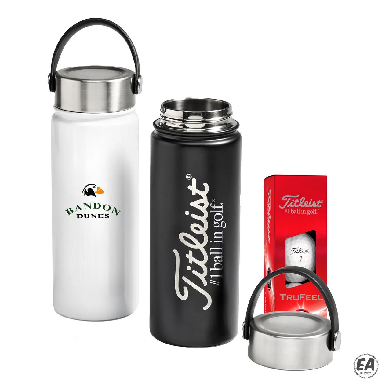 Customized Titleist Sports Water Bottle with Trufeel Golf Balls ...