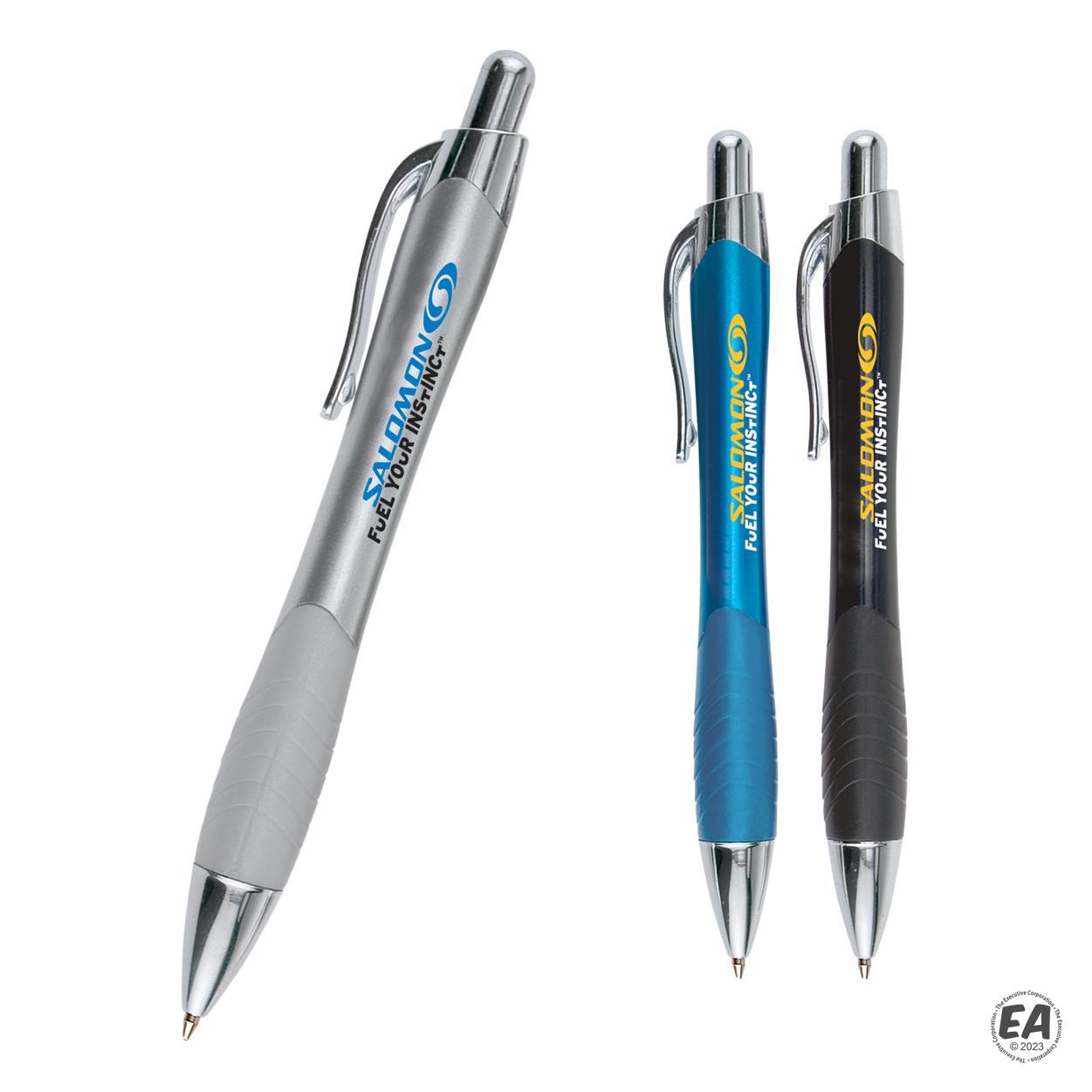 Customized Raptor Matte Metallic Gripper Pen | Promotional Click Pens ...