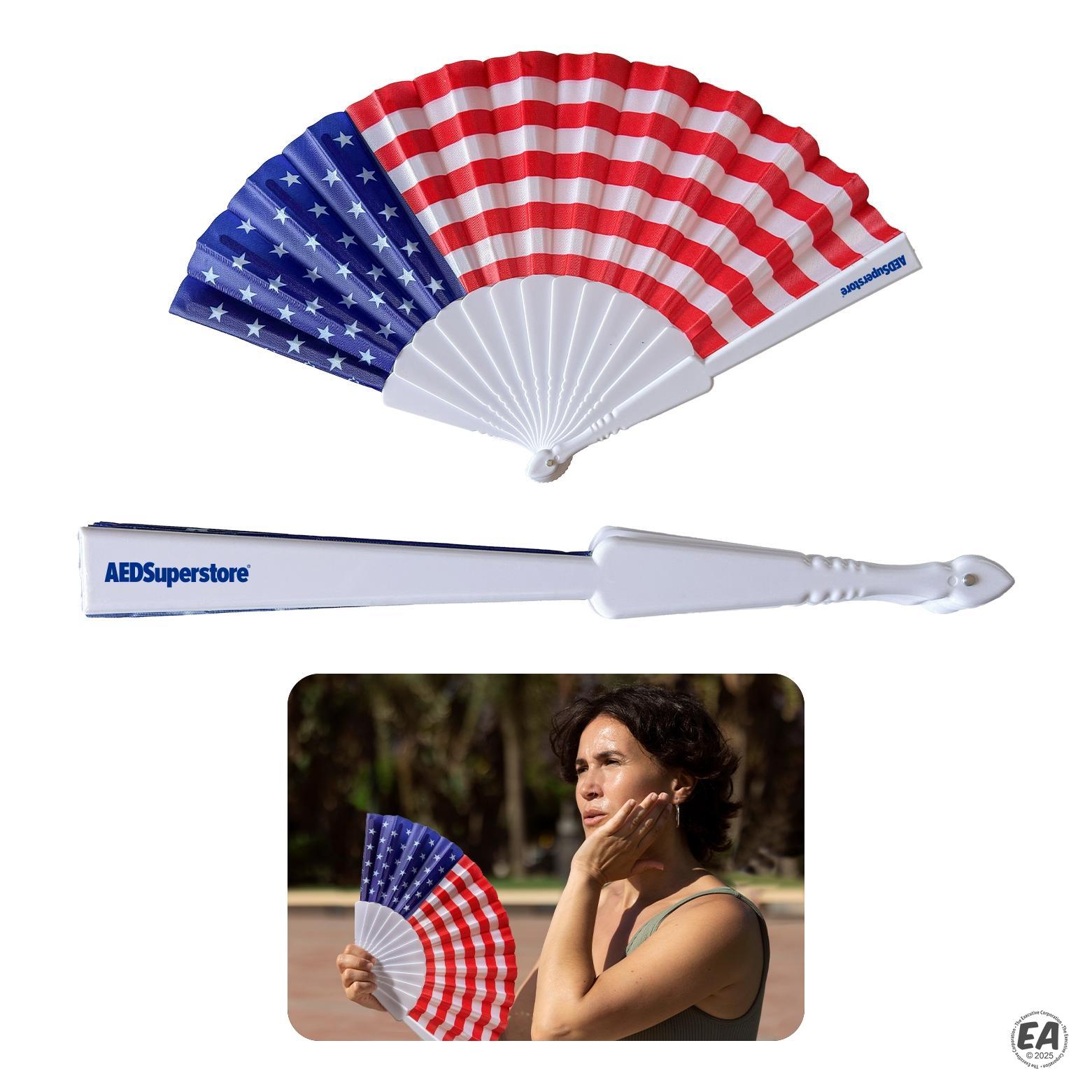 Customized American Flag Folding Accordion Hand Fan | Promotional ...
