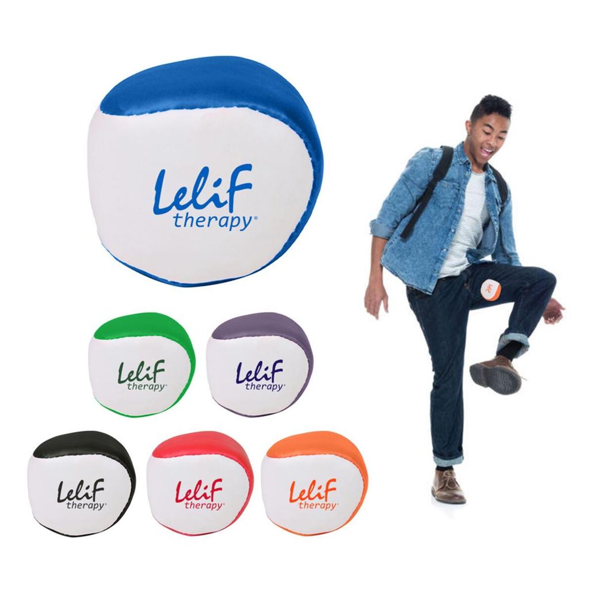 Branded Two Toned Footbag | Promotional Ball Giveaways | Customized Two ...
