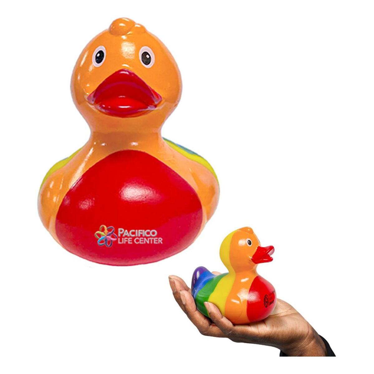 Promotional Rainbow Themed Rubber Duck | Custom Toys | Branded Rainbow ...