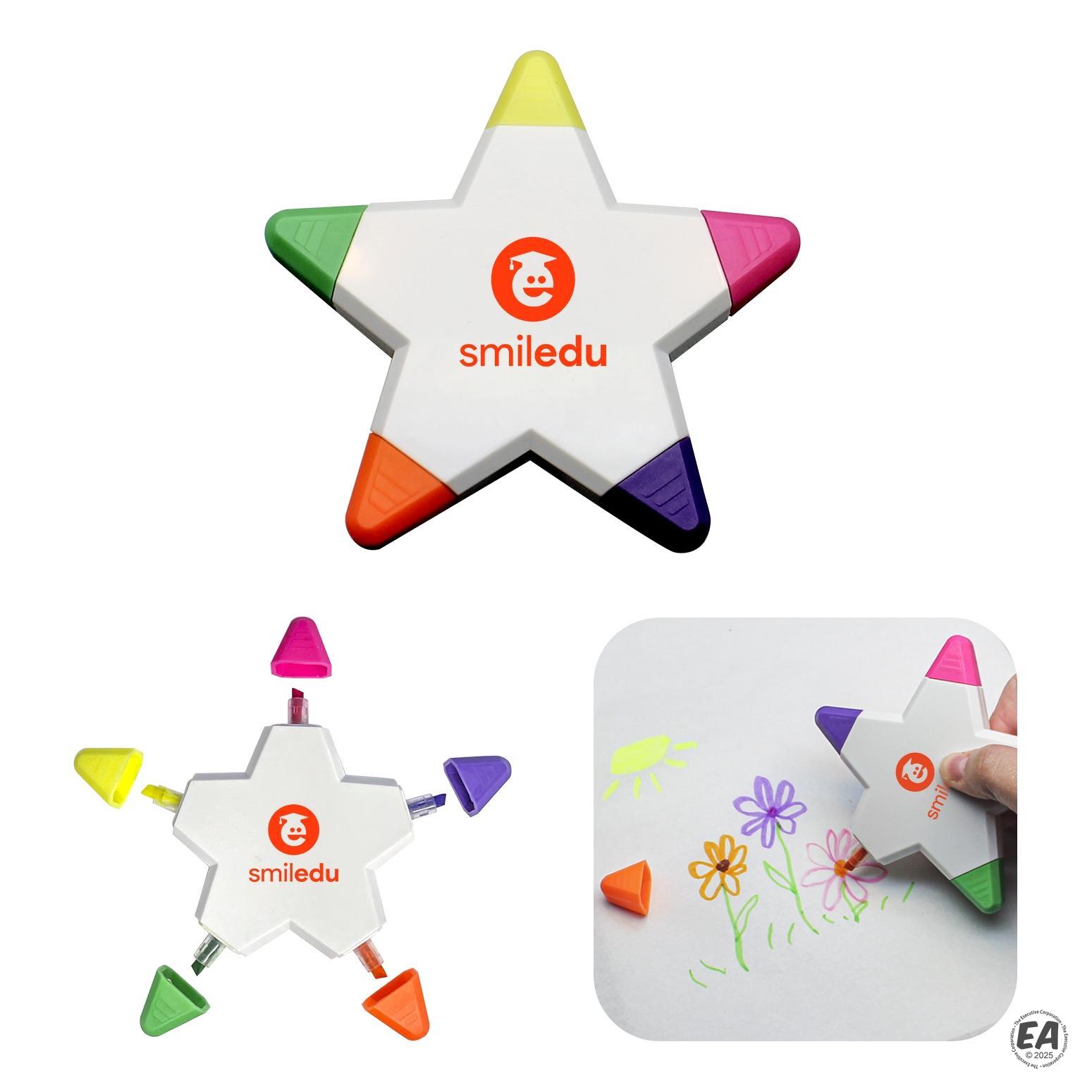 Customized Star Shaped Plastic Highlighter | Promotional Highlighters ...