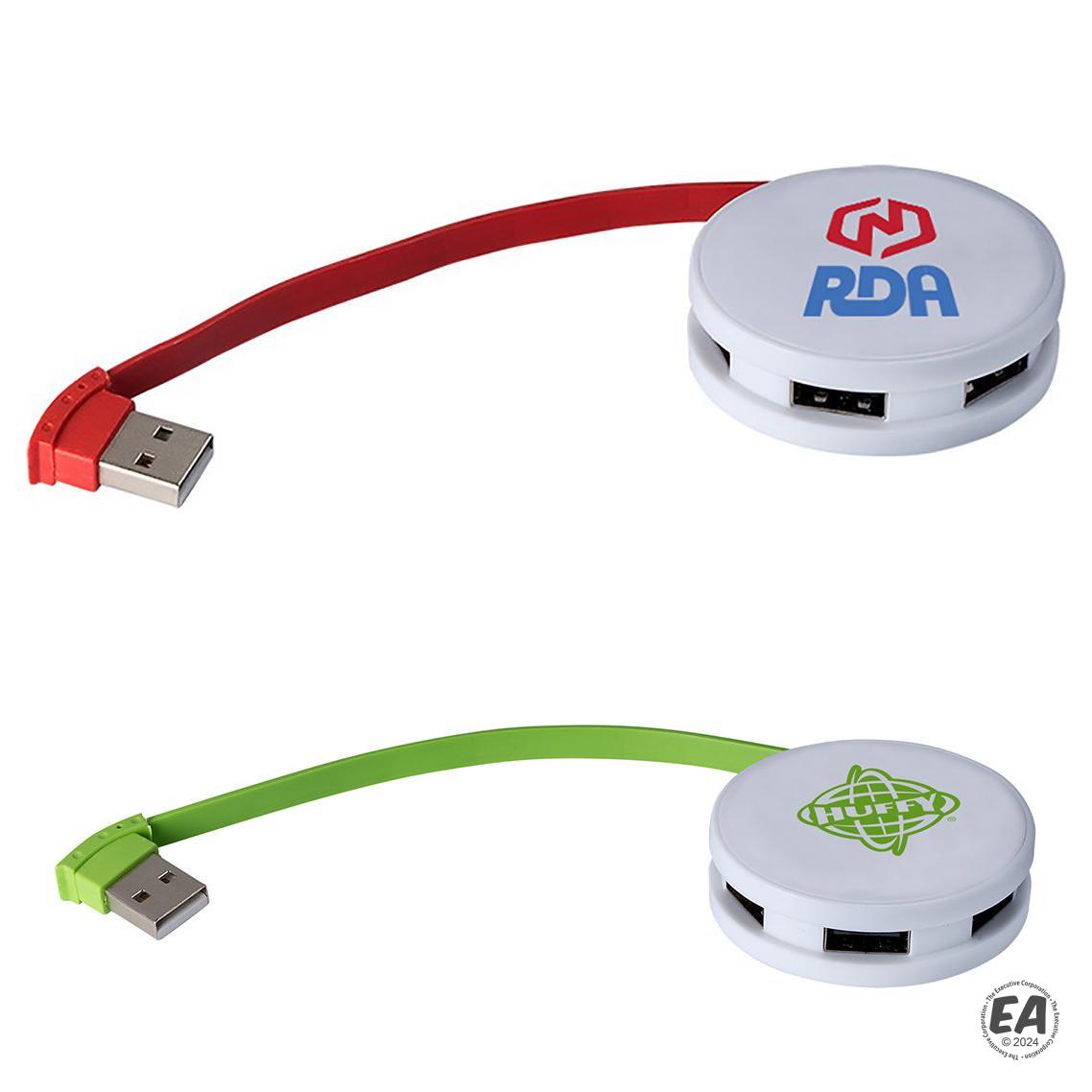 Promotional Round 4 Port USB Hub | Customized USB Hubs | Custom Round 4 ...