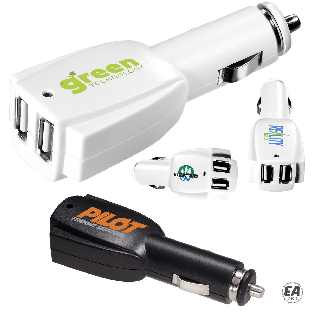 Customized Rocket Dual USB Car Charger | Branded Car Chargers ...