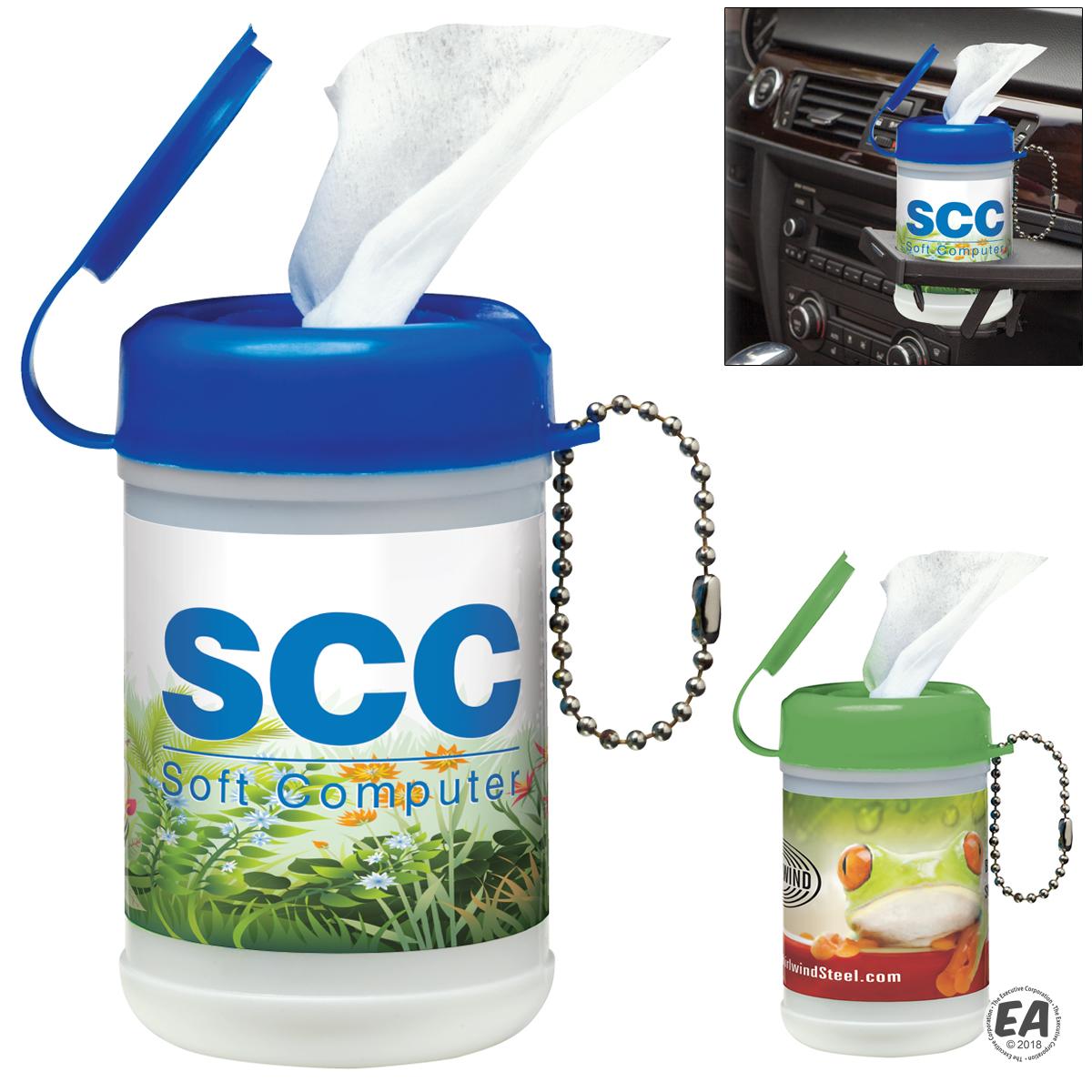 Promotional Canister Wet Wipes | Customized Antibacterial Wipes ...