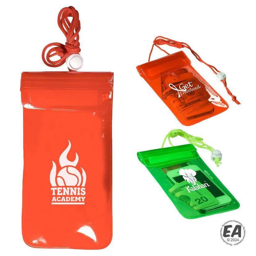 Customized Waterproof Plastic Bag with Lanyard | Promotional Cell Phone ...