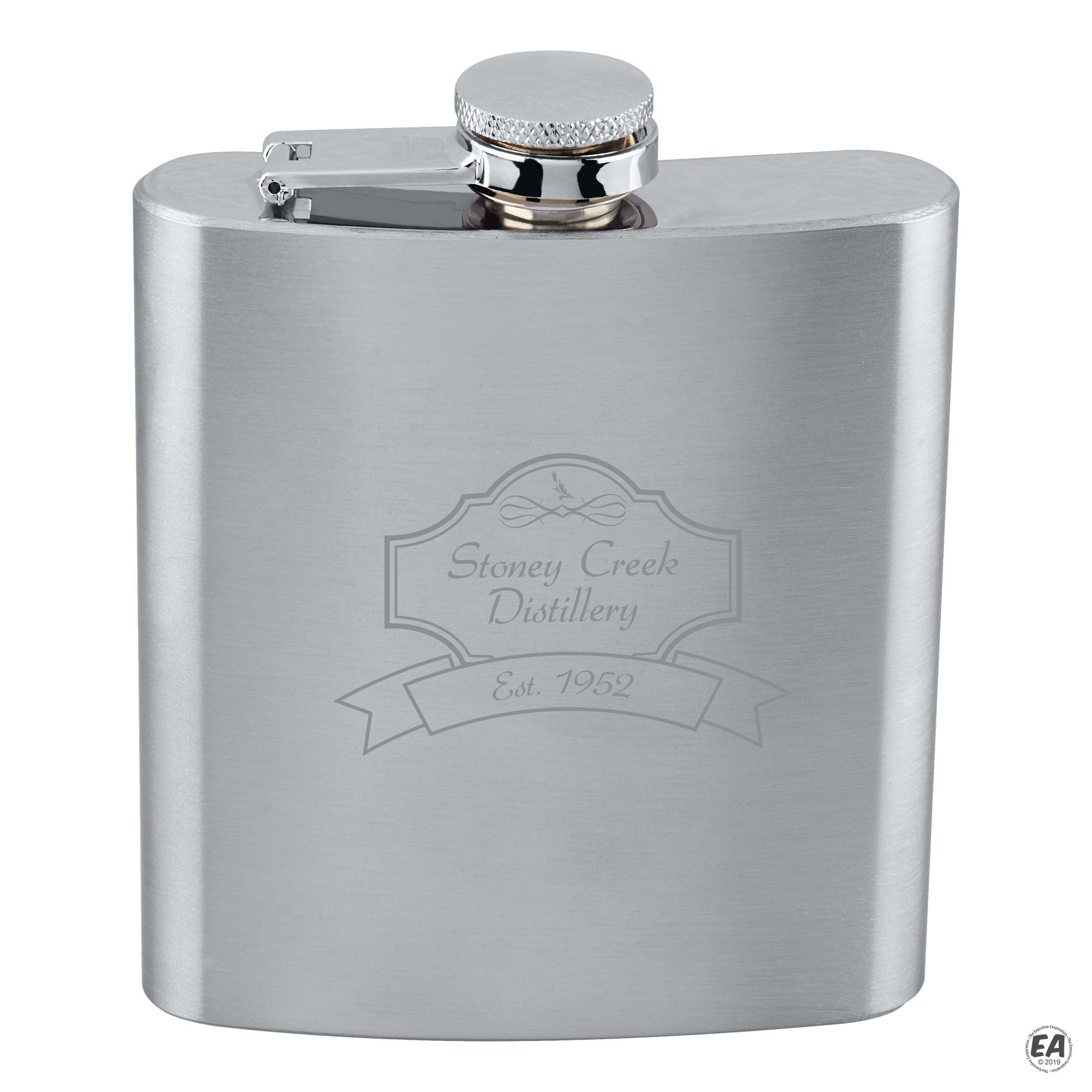 Customized 6 oz. Stainless Steel Flask | Promotional Flasks | Branded 6 ...