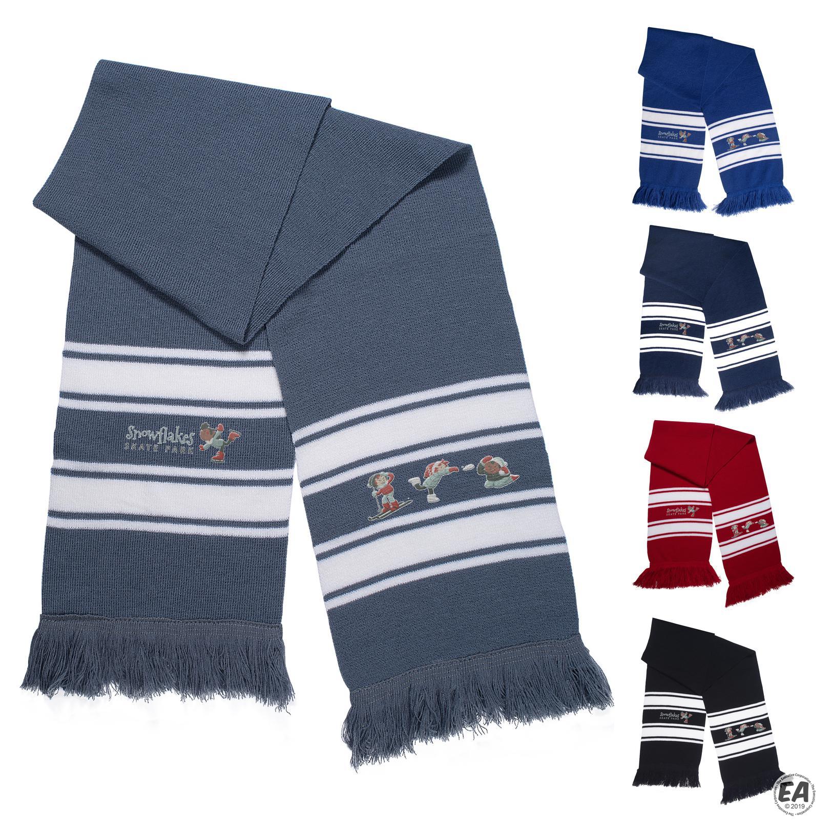 Promotional Stripe Knit Scarf | Customized Scarves | Custom Stripe Knit ...