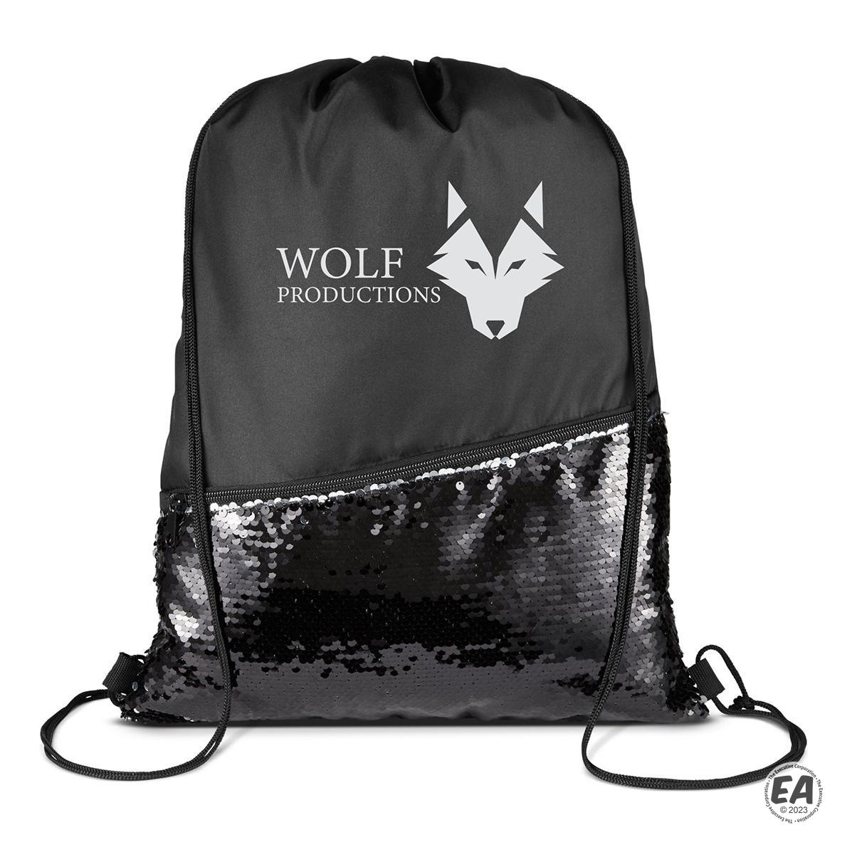 Promotional Sequin Drawstring Backpack | Customized Drawstring Bags ...