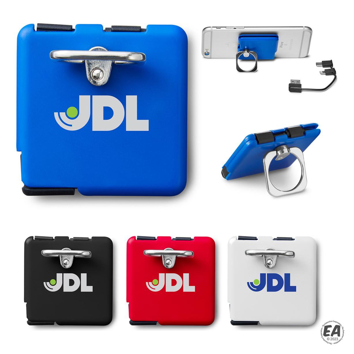 Promotional Square Charging Cable and Phone Stand | Customized Charging ...