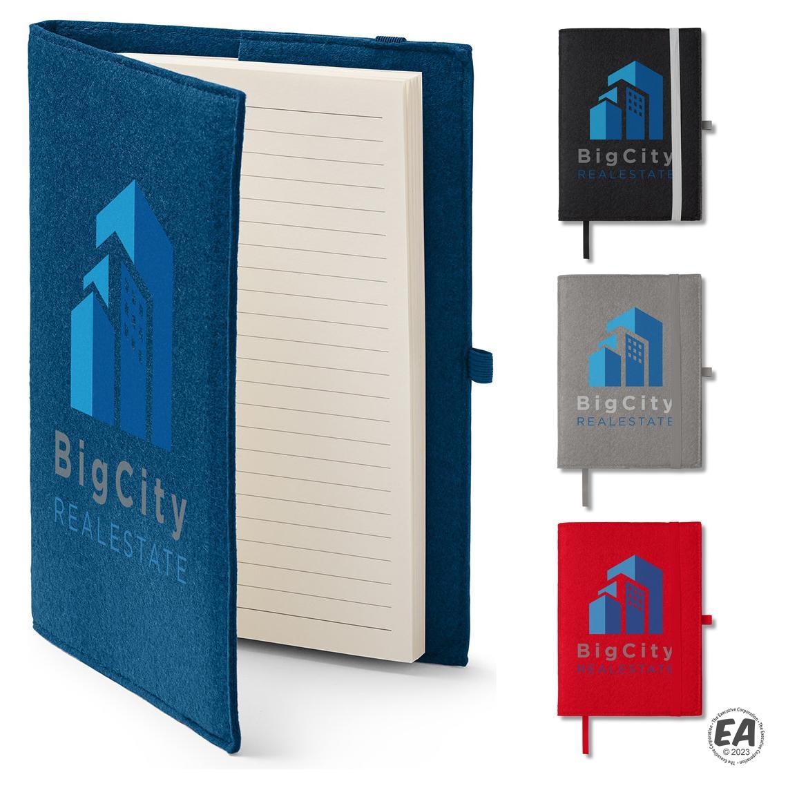 Customized Felt Refillable Journal | Promotional Journals | Custom Felt ...