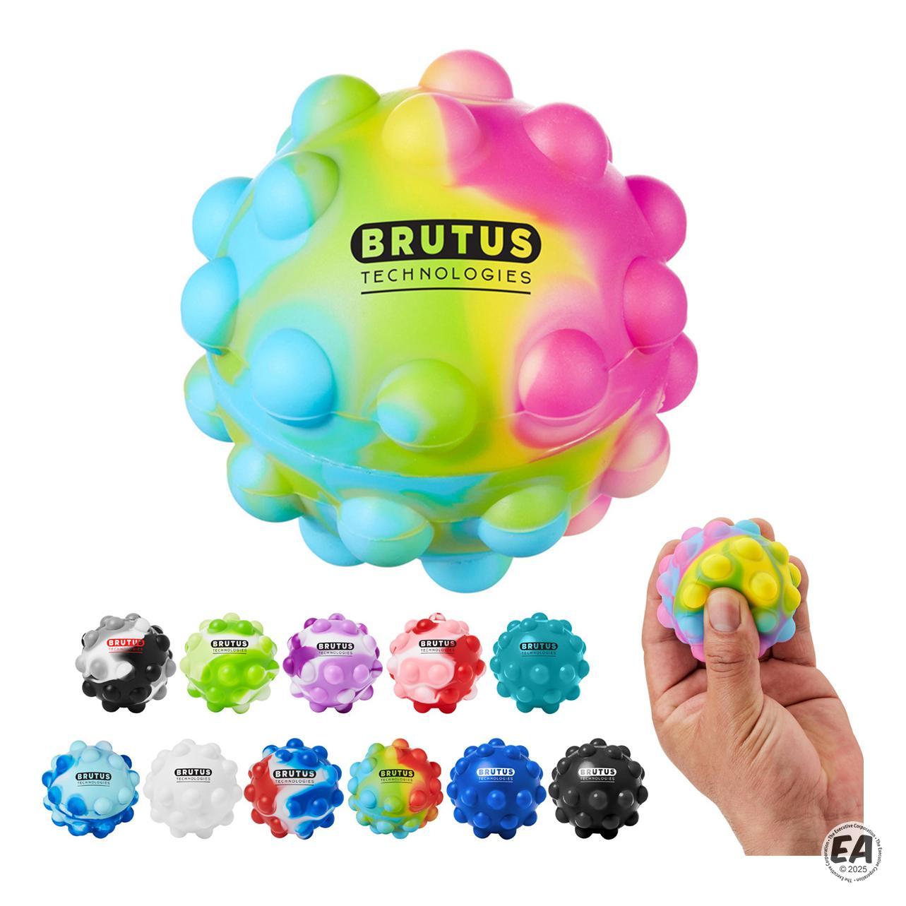 Custom Tie Dye Push Pop Ball | Customized Stress Relievers | Branded Tie Dye Push Pop Ball at ...