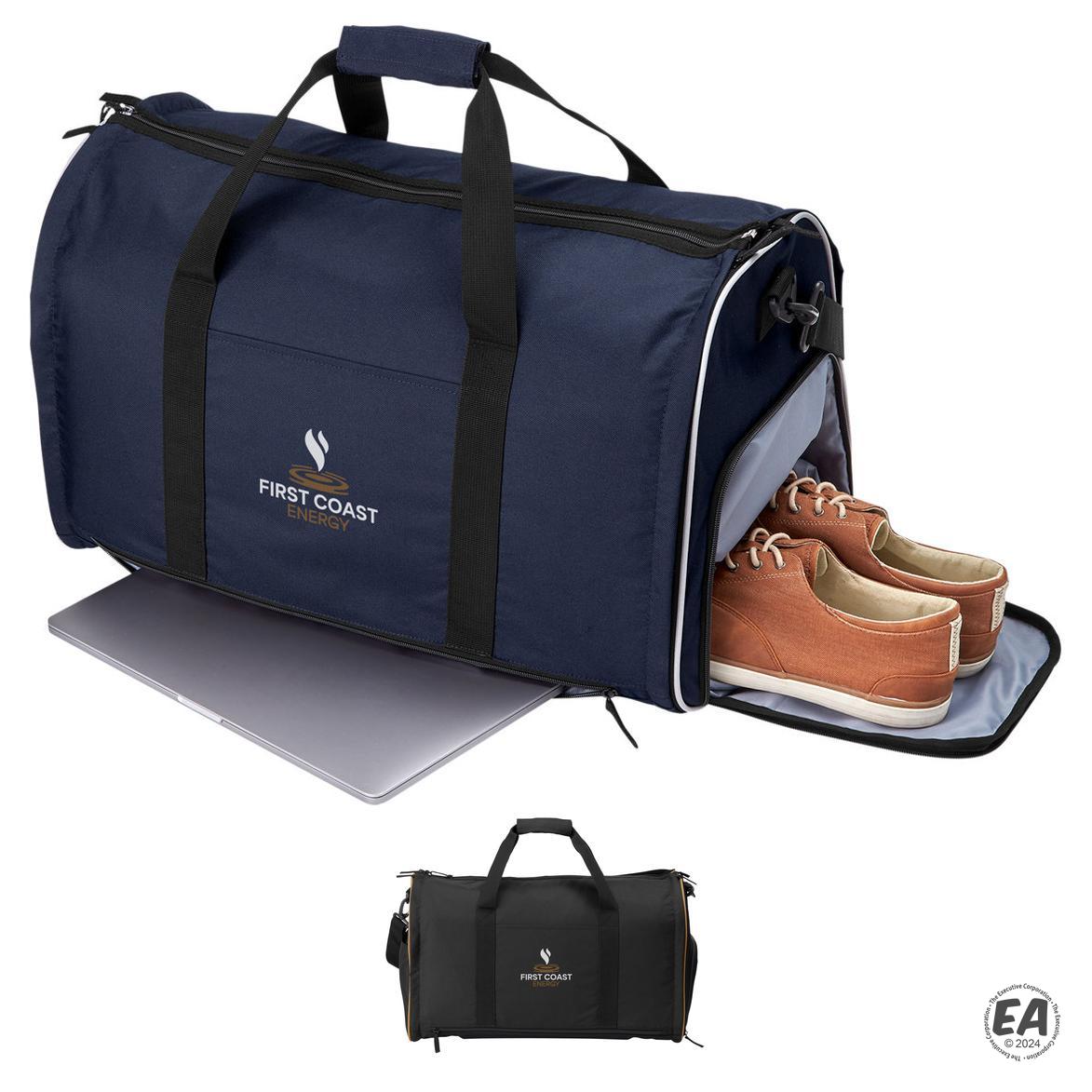 Customized Harriton ClimaBloc Convertible Garment Duffel Bag ...