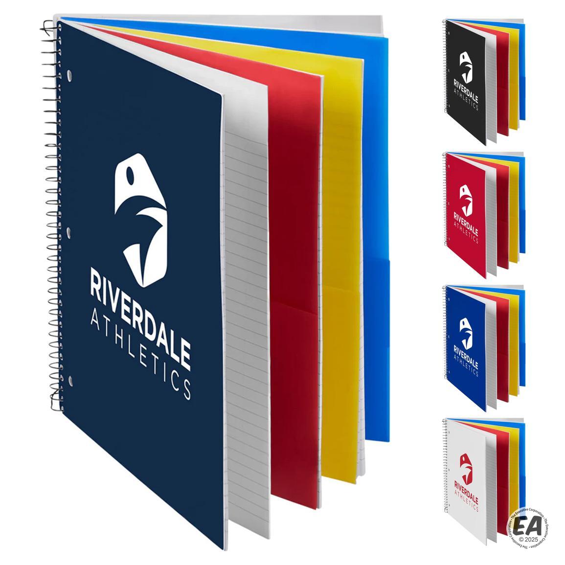 Customized 5-Subject Spiral Notebook | Branded Notebooks | Promotional ...