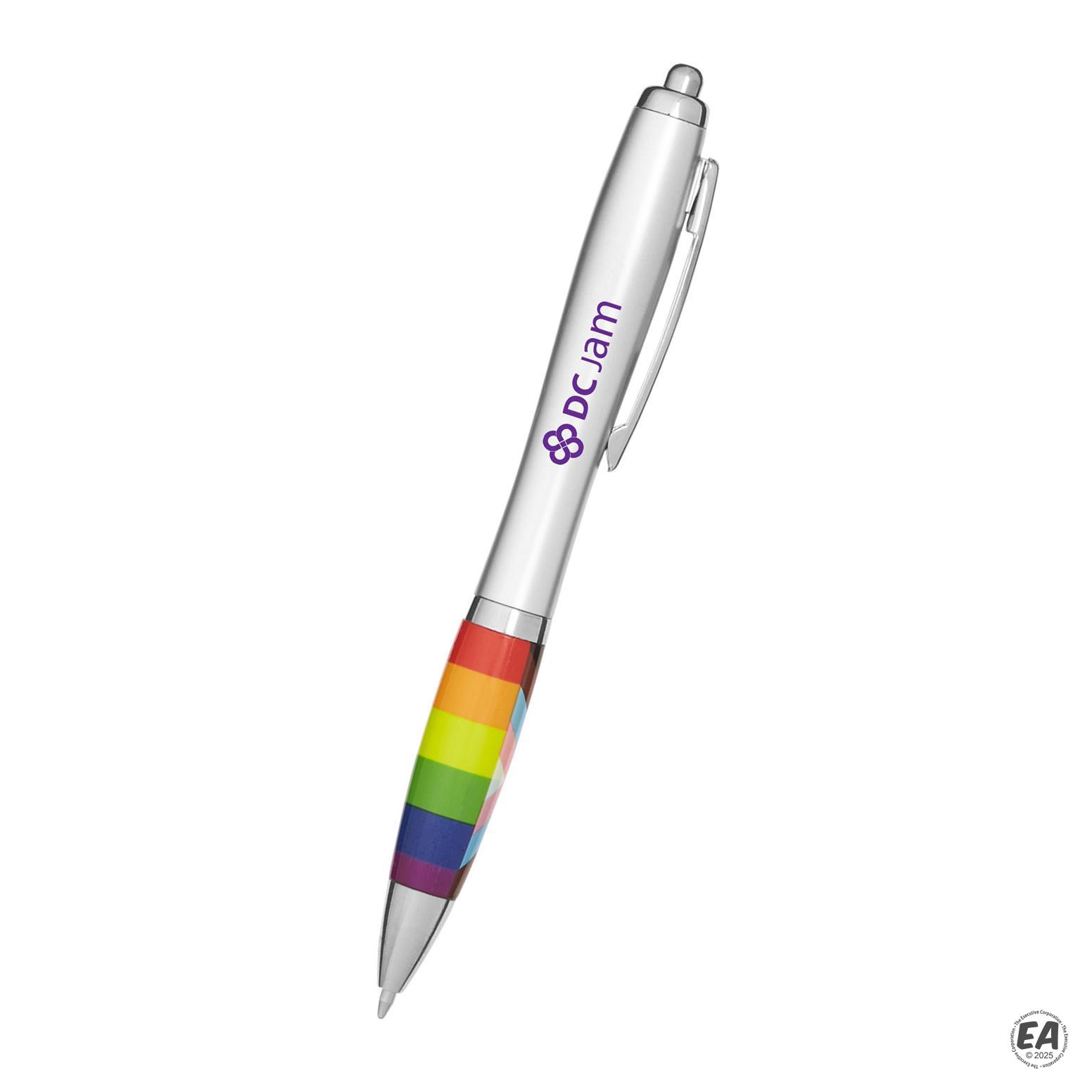 Custom LGBTQ+ Rainbow Pride Flag Ballpoint Pen | Customized Aluminum ...