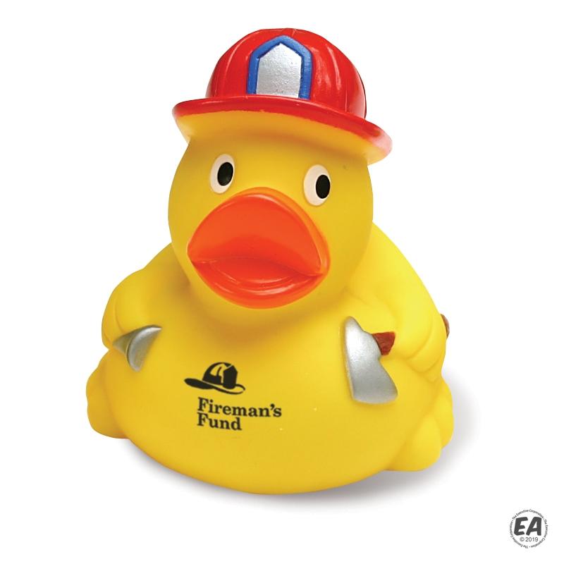 Branded Fireman Rubber Duck | Promotional Rubber Ducks | Custom Fireman ...