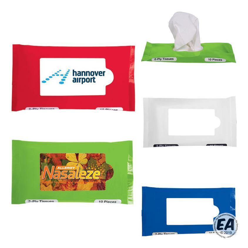 Promotional Travel Pocket Size Facial Tissues | Customized Tissue Wipes ...