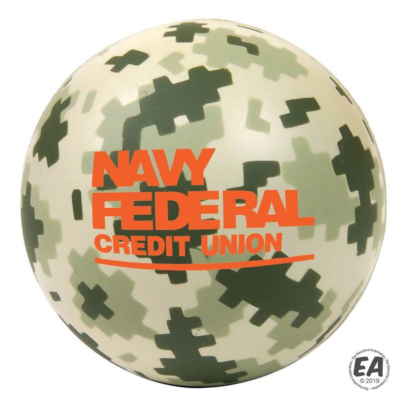Custom Round Military Camouflage Stress Ball | Customized Stress ...