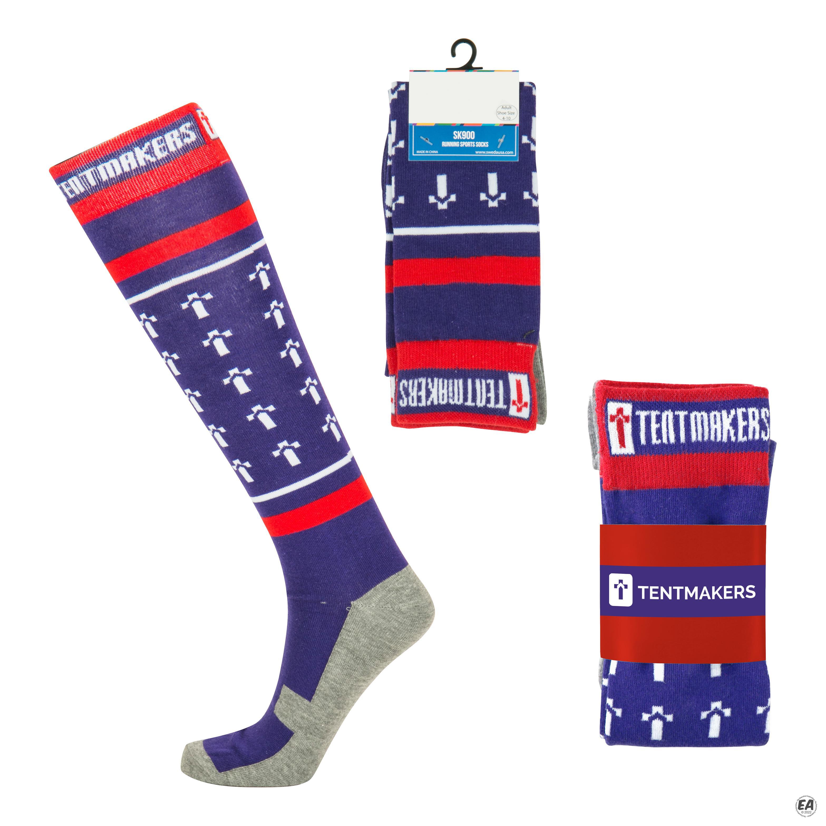 Customized Running-Length Sport Style Socks - Woven | Promotional Socks ...