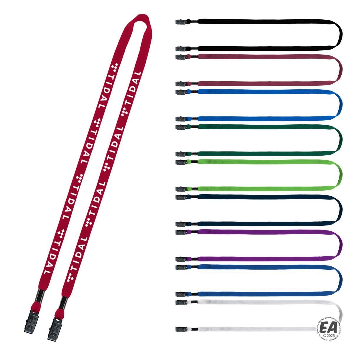 Promotional 1/2 Cotton Double Bulldog Clip Lanyard | Customized Name ...