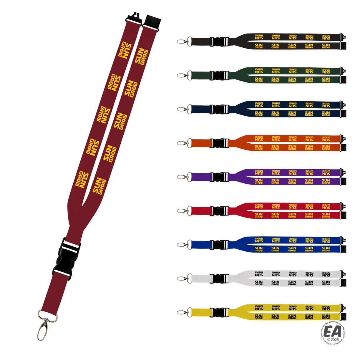Customized Maverick 1 Polyester Lanyard w/ Slide Buckle Release, Silver ...
