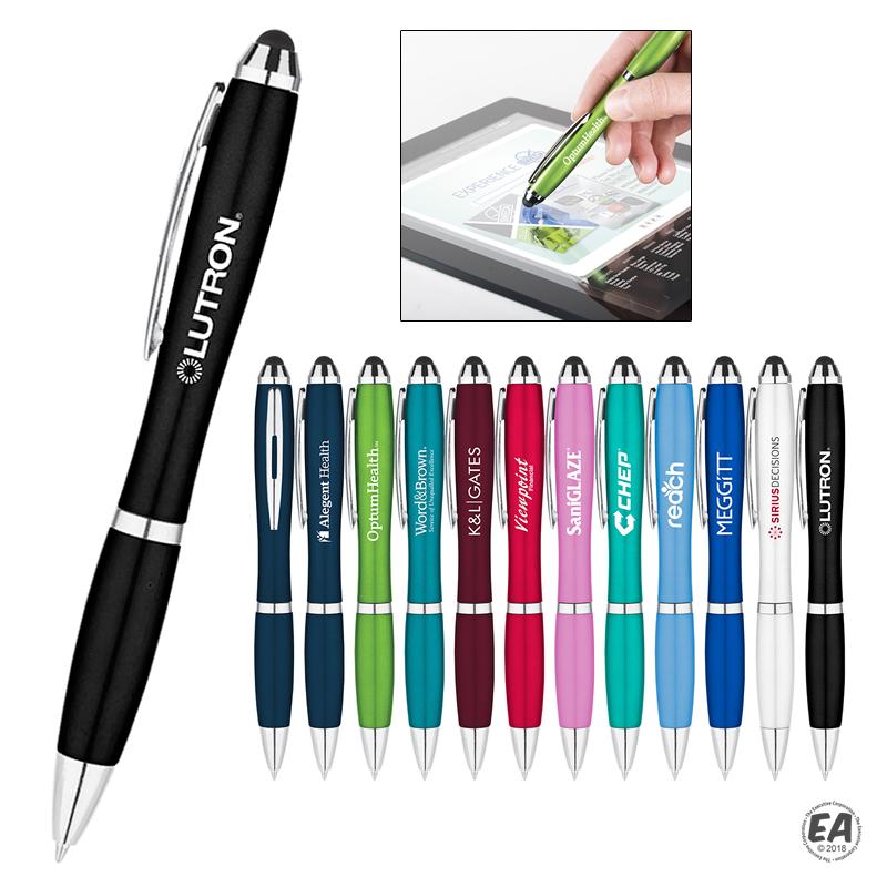 Promotional Metallic Curvaceous Ballpoint Stylus Pen | Customized ...