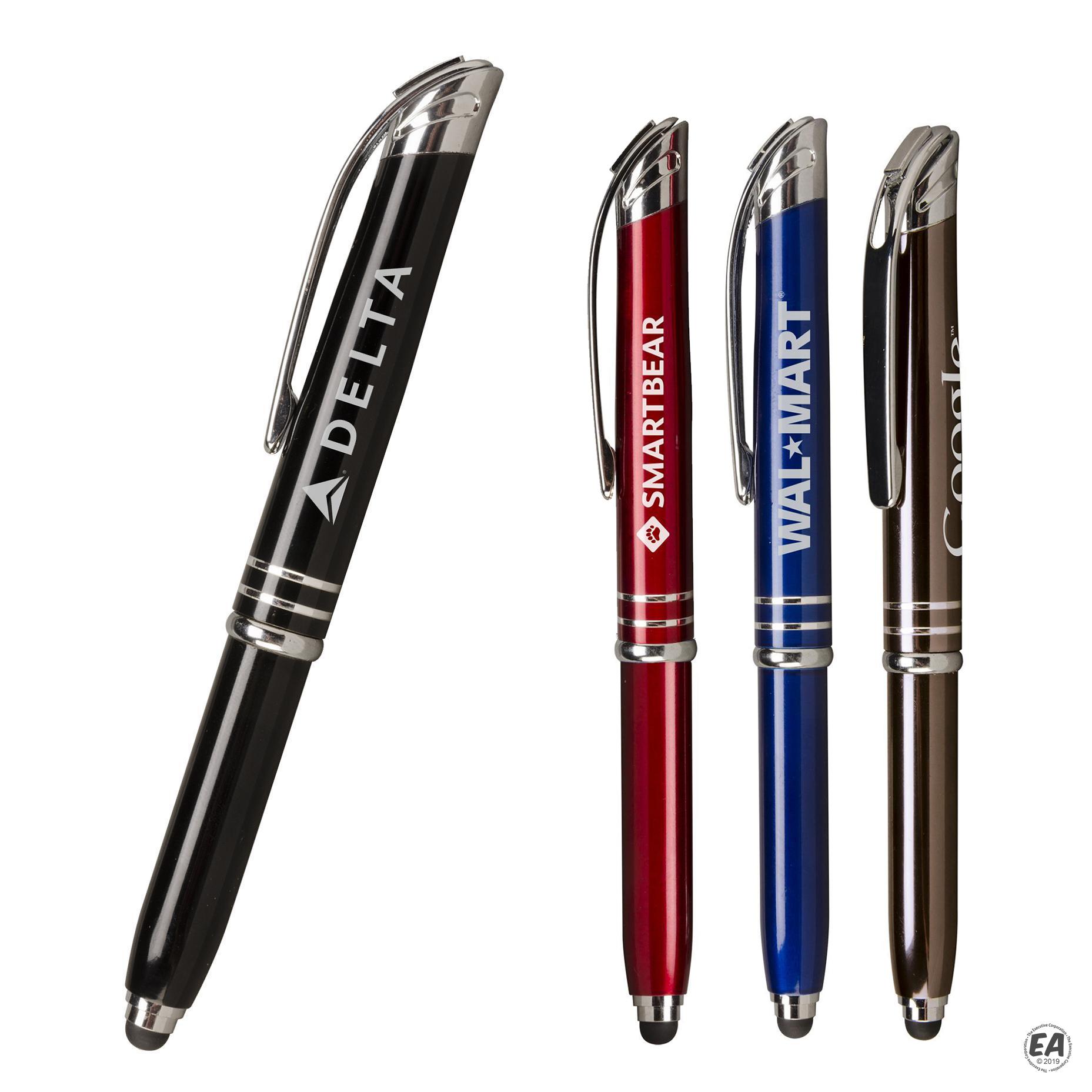 Promotional Zentrio Triple Function Pull Cap Pen | Custom Light Pens ...