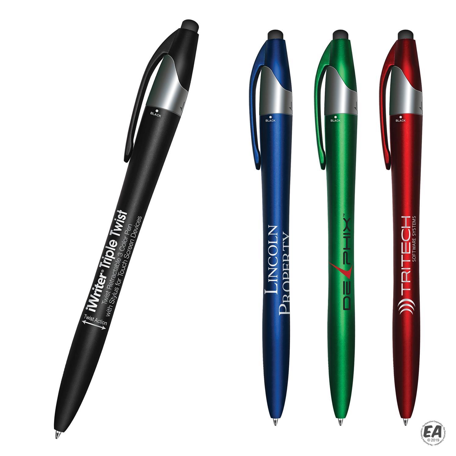 Promotional Liquimark iWriter Triple Twist 3-Color Multi-Ink Stylus Pen ...