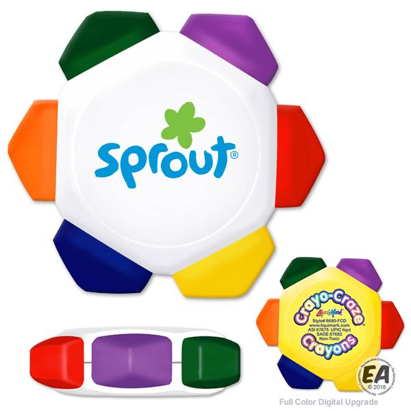 Customized Liquimark Crayo-Craze 6 Color Crayon Wheel | Branded Crayons ...