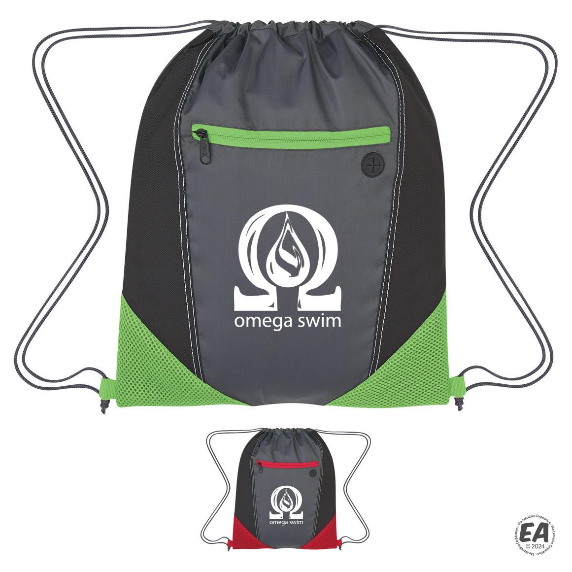 Customized Two-Tone Drawstring Sports Pack | Custom Drawstring Bags ...