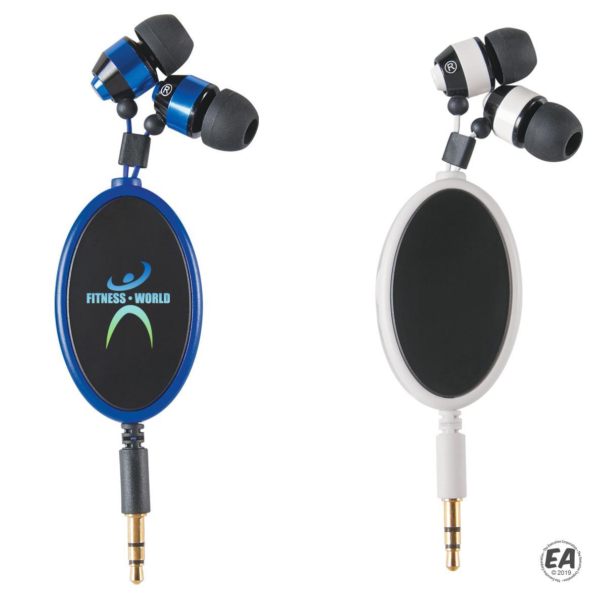 Customized Retractable Metal Ear Buds | Promotional Earbuds | Custom ...