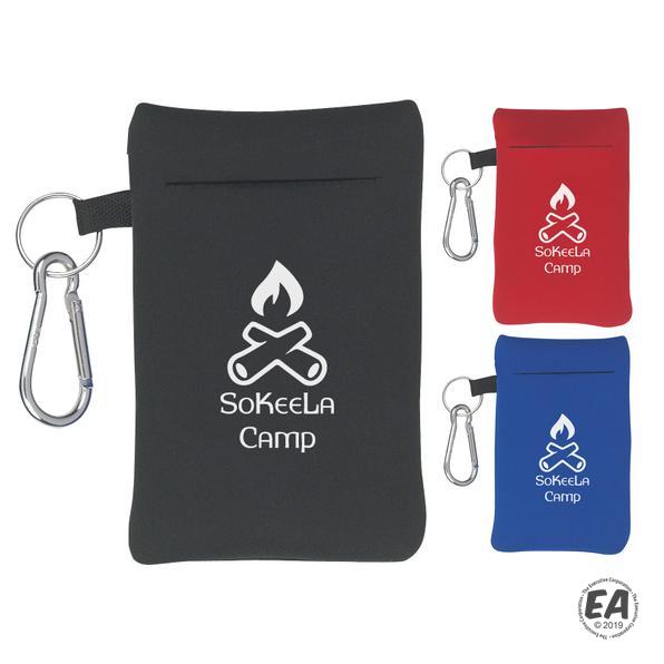 Branded Large Neoprene Portable Electronics Case With Carabiner ...