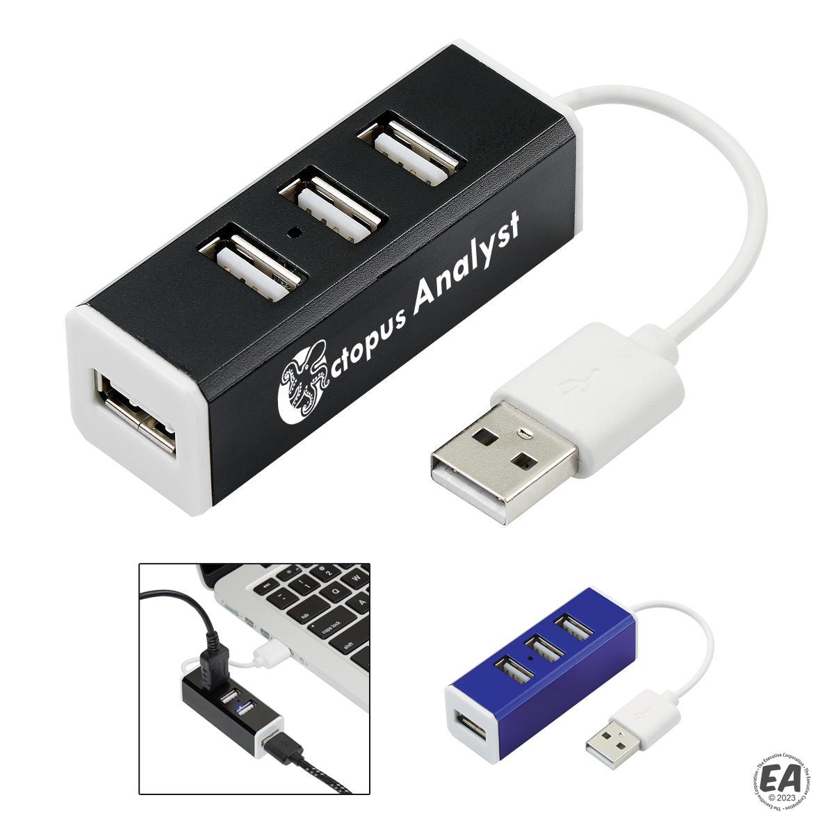 Customized 4-Port Aluminum USB Hub | Branded USB Hubs | Promotional 4 ...