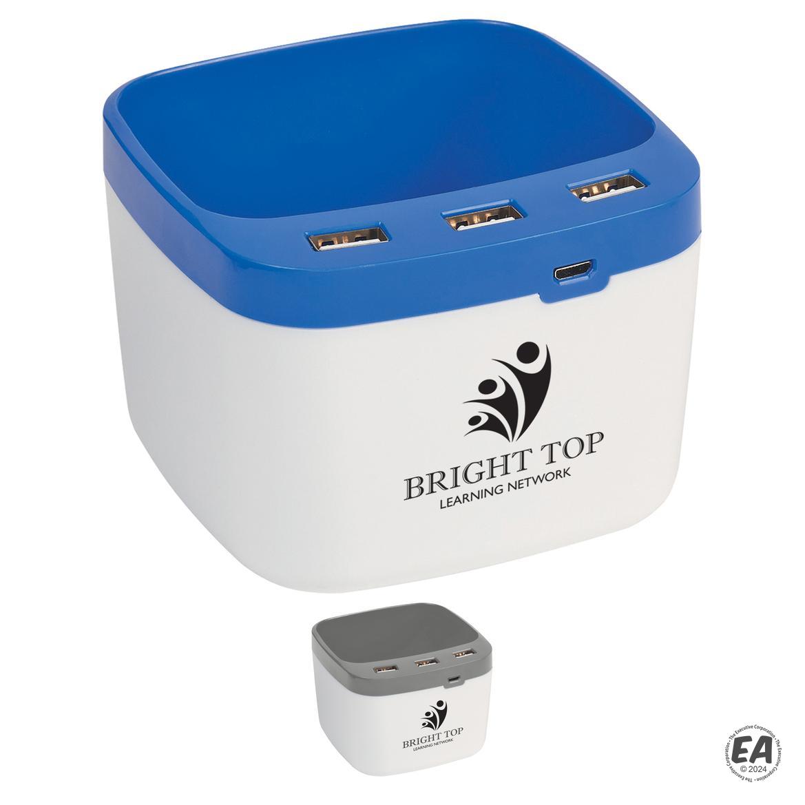 Custom USB Charger Desk Caddy | Promotional USB Hubs | Customized USB ...