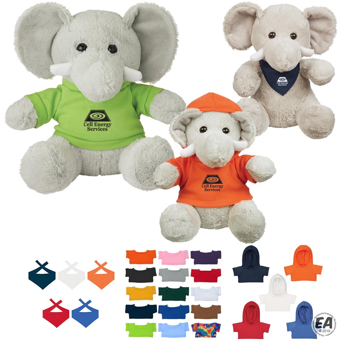 Promotional 8-1/2 Excellent Elephant Stuffed Animal | Branded Stuffed ...