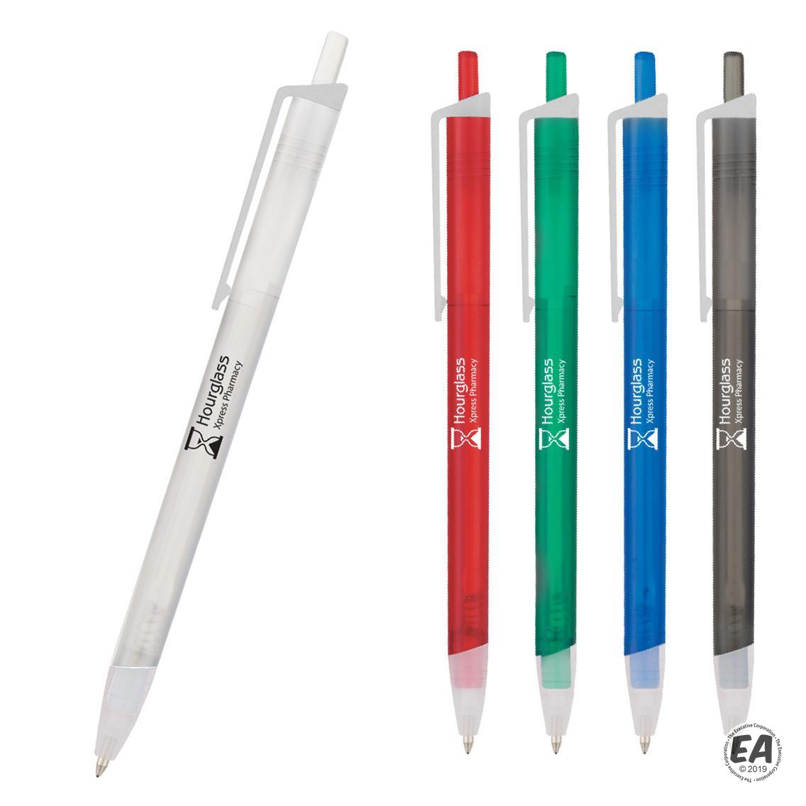 Customized Slim Click Translucent Pen | Custom Translucent Pens ...