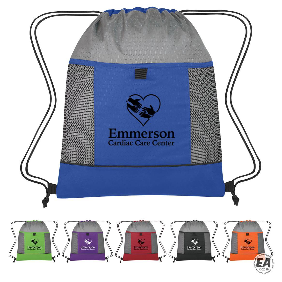 Customized Honeycomb Ripstop Drawstring Bag | Promotional Drawstring Bags | Branded Honeycomb ...